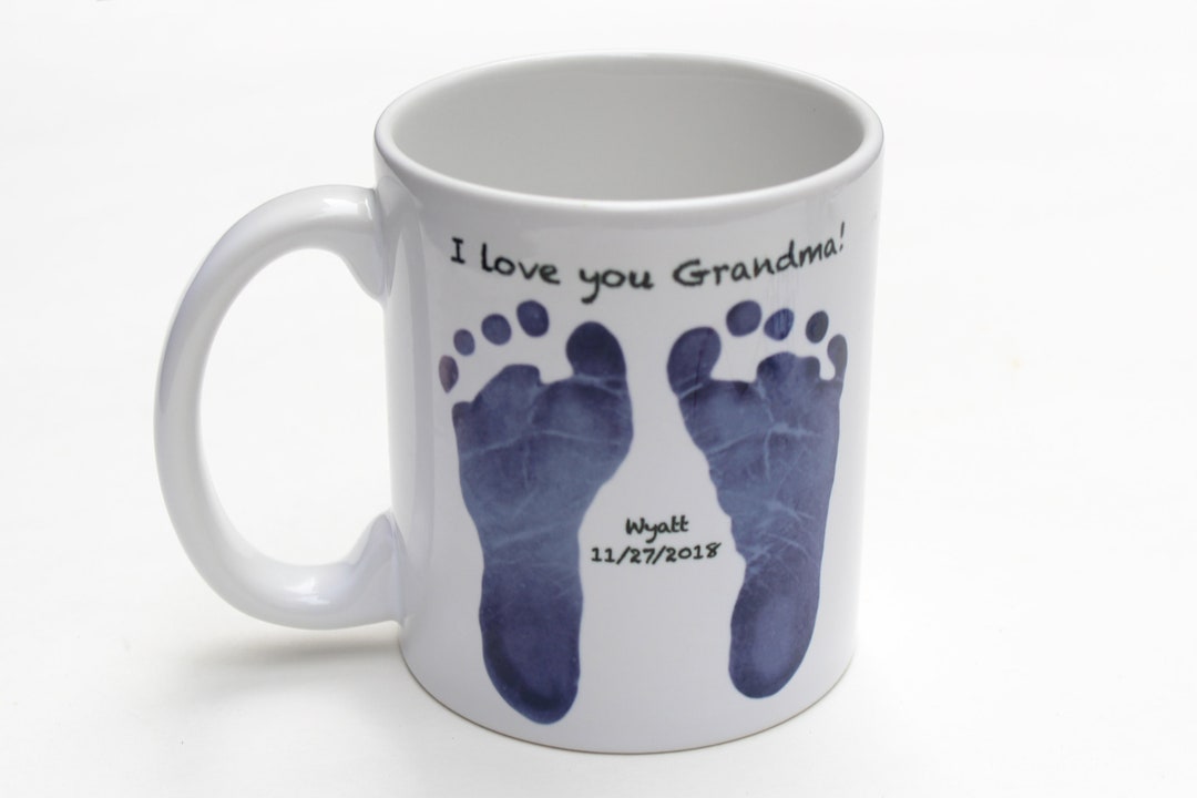 Footprint Mug Christmas Gift From Baby, Christmas Gift for Grandpa ...