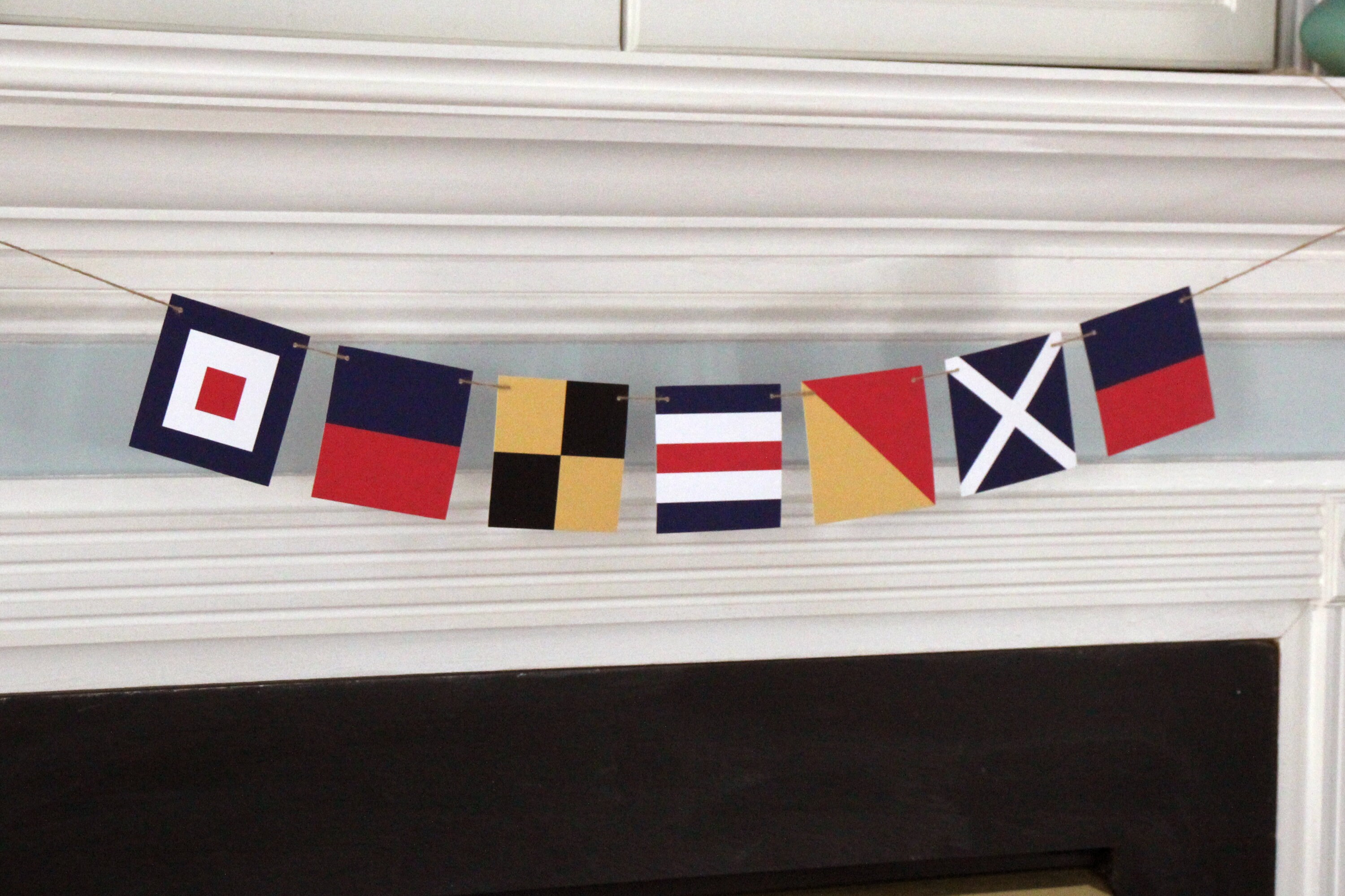 Custom Nautical Flag Banner, Coastal Decor Beach House, Nautical Flag ...