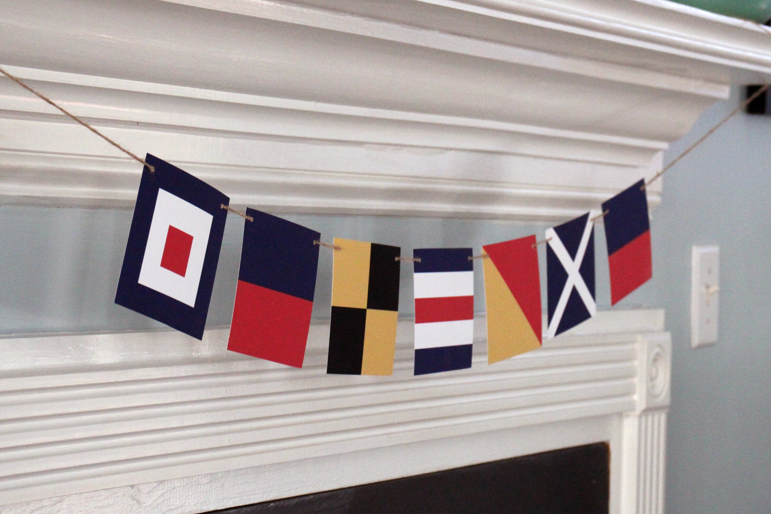 Nautical Flag Banner Coastal Decor Beach House Nautical Flag - Etsy