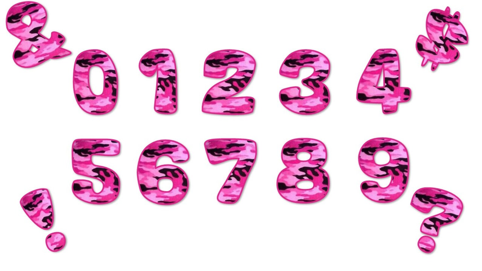 SALE! Pink Camo Digital Font in Vibrant Pink and Black! Reg. 2.99 NOW 1 ...