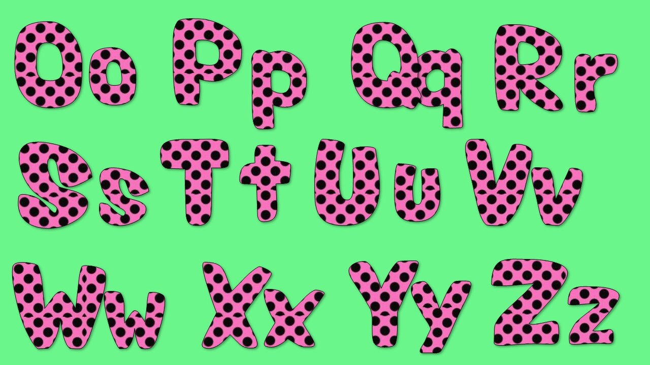 Pink Polka Dot Alphabet Clipart Fonts for Personal or Commercial Use ...