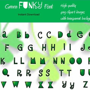 Funky Green Font - Etsy