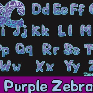 1/2 OFF SALE! ZEBRA Print in Purple and Teal Blue. Cool Design for Your ...