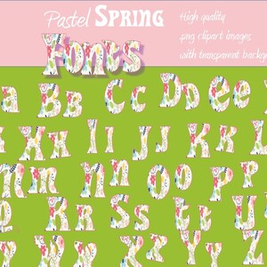 Floral Font Image Alphabet Package - Etsy