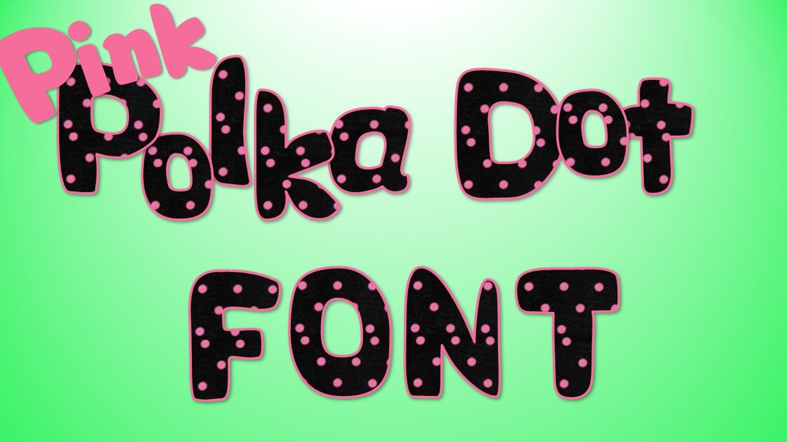 Black With Pink Polka Dot Alphabet Clipart Digital Download! for ...
