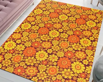 Retro 70s Rug - Etsy