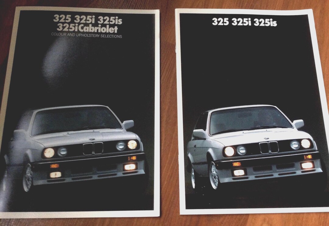 Nib-pair of BMW E30 C0LLECTOR Brochures 325 325i 325is 325ic Sales ...