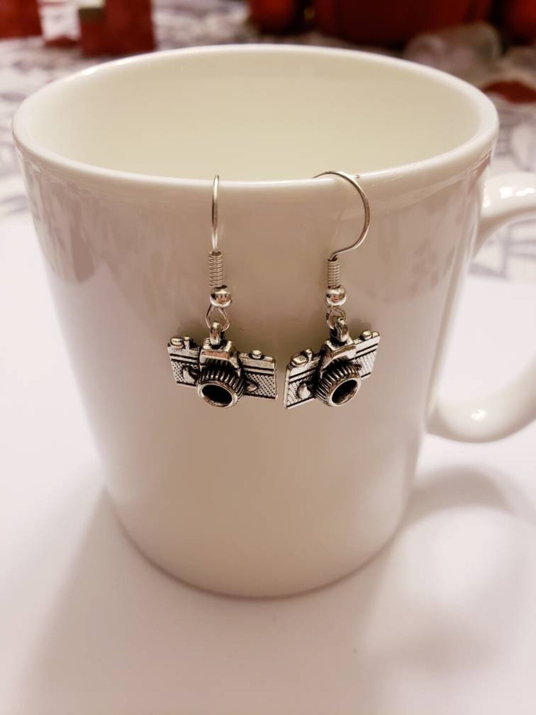 Stranger Things Inspired Camera Photography Silver Dangle Earrings - Etsy