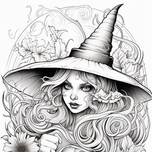 220 Witches Coloring Pages Halloween for Adults Coloring Pages ...