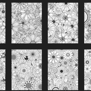 100 Flower Zentangle Coloring Pages Adult and Kid Coloring Pages ...