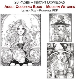 Best Selling Witch Coloring Pages 20 Pages Adult Coloring Pages ...