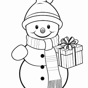 Christmas Snowman Coloring Pages - 100 Pages Adult and Kid Coloring ...