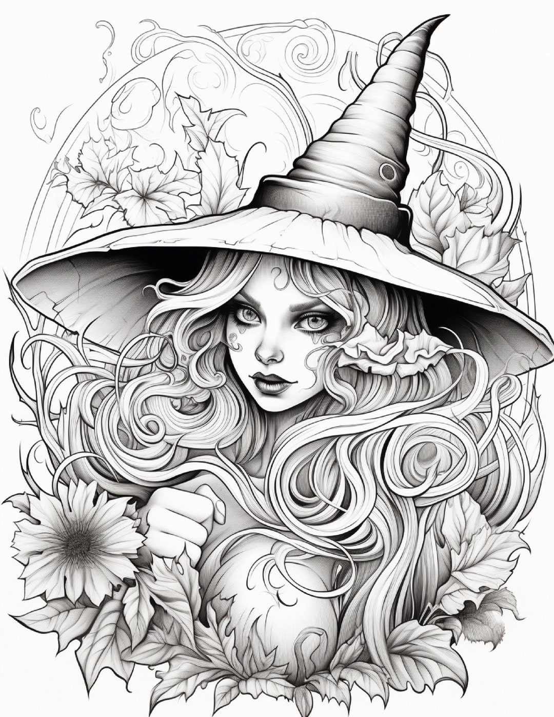 220 Witches Coloring Pages Halloween for Adults Coloring Pages ...