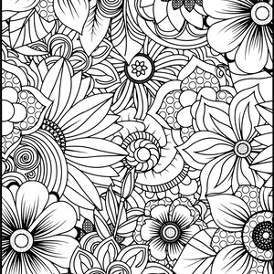 100 Flower Zentangle Coloring Pages Adult and Kid Coloring Pages ...