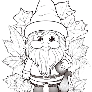 200 Cute Autumn Gnomes Coloring Pages - Adult and Kid Coloring Pages ...