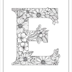 Alphabet Letter Coloring Pages 36 Pages for Kids and Adults Printable ...