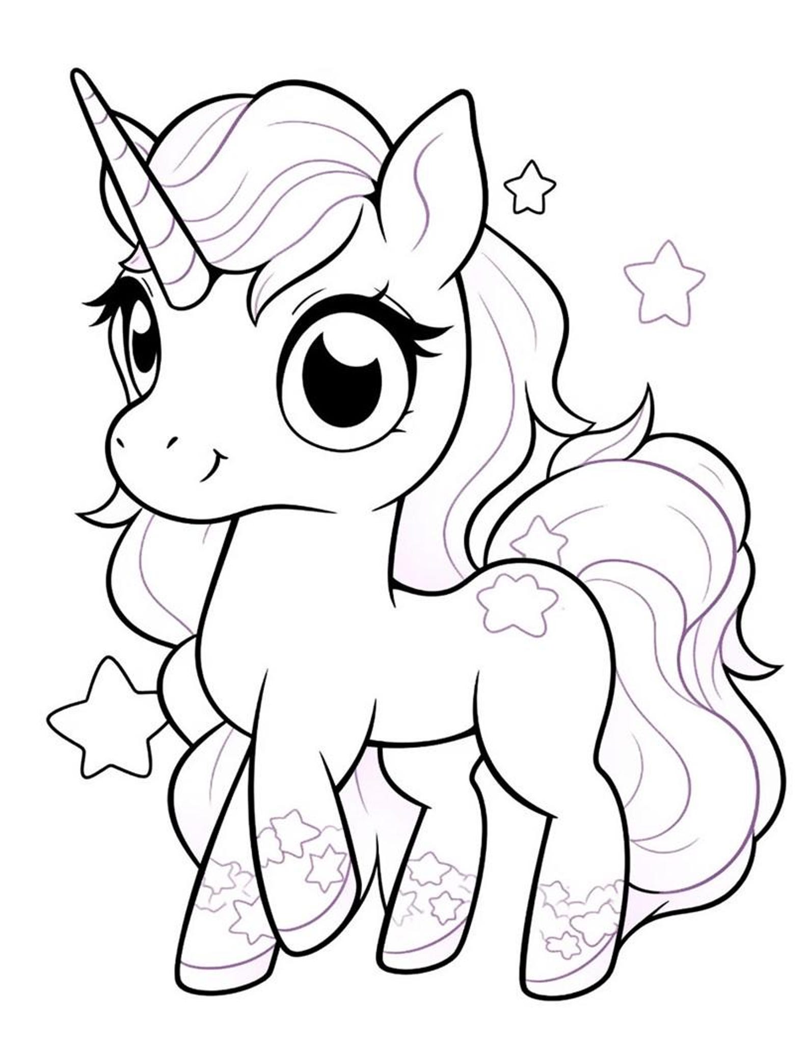 100 Cute Unicorns Coloring Pages for Kids and Adults - Printable ...