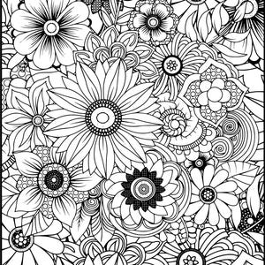100 Flower Zentangle Coloring Pages Adult and Kid Coloring Pages ...