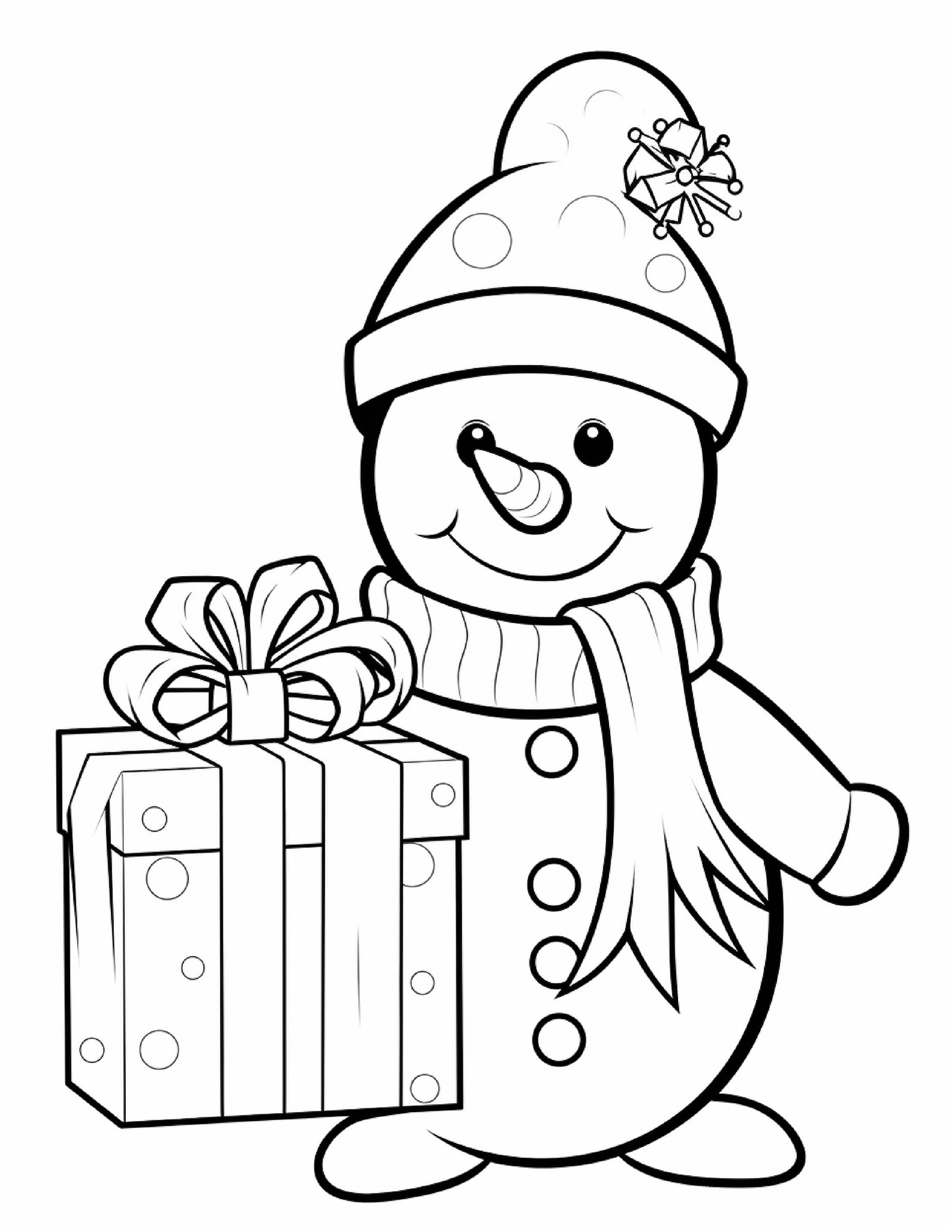 Christmas Snowman Coloring Pages - 100 Pages Adult and Kid Coloring ...