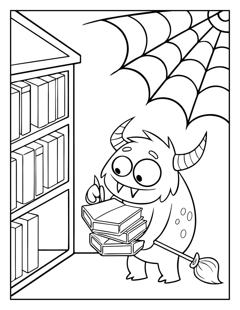 60 Cute Monster Back to School Coloring Pages Adult and Kid Coloring ...