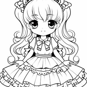 234 Cute Anime Coloring Pages for Kids and Adults Coloring Pages ...