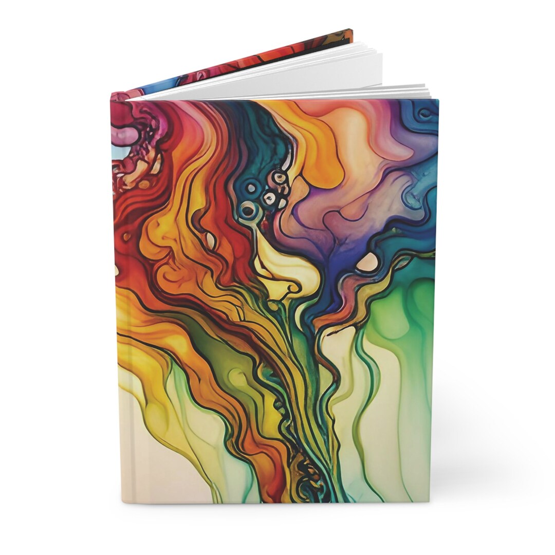 Vintage Notebook Artsy Rainbow Notebook Journal Hardcover Notebook 5.75 ...