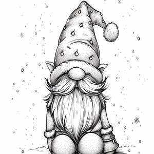 160 Christmas Gnomes Coloring Pages - Adult and Kid Coloring Pages ...