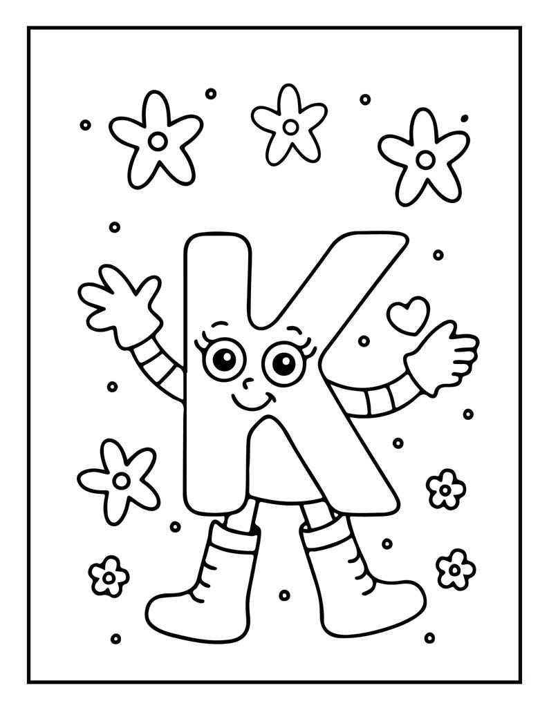 Alphabet Coloring Pages 26 Pages Adult Printable Instant Download PDF ...