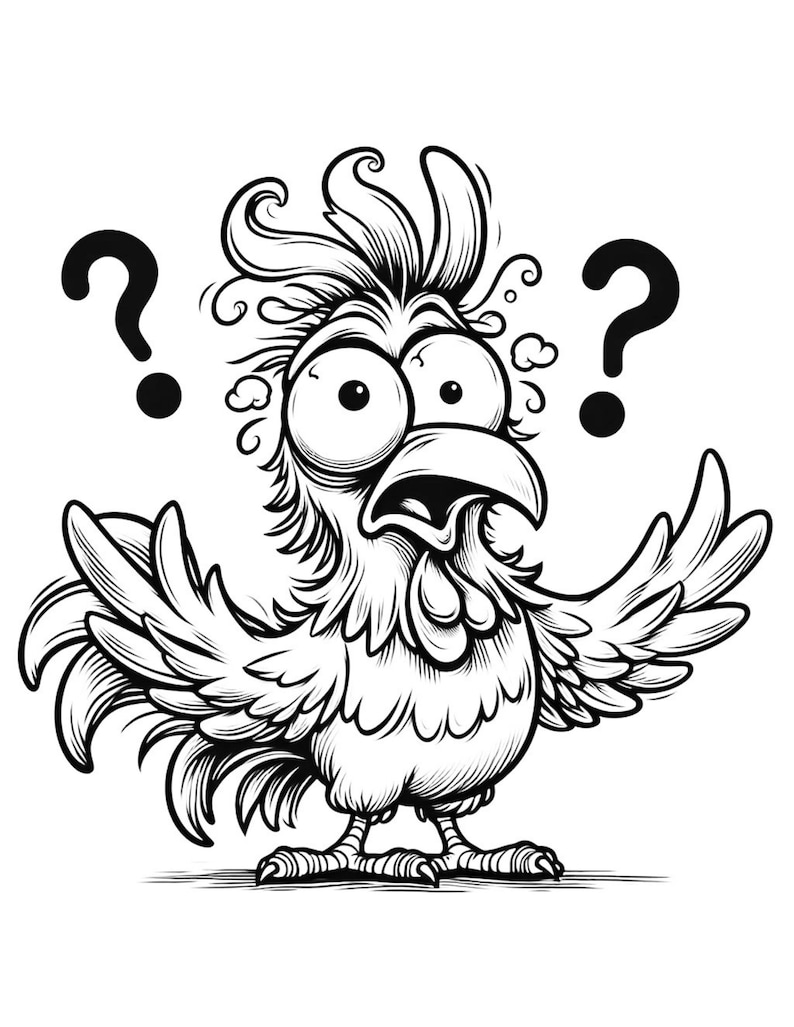 Best Seller 97 Crazy Chicken Funny Coloring Book Pages for Kids ...