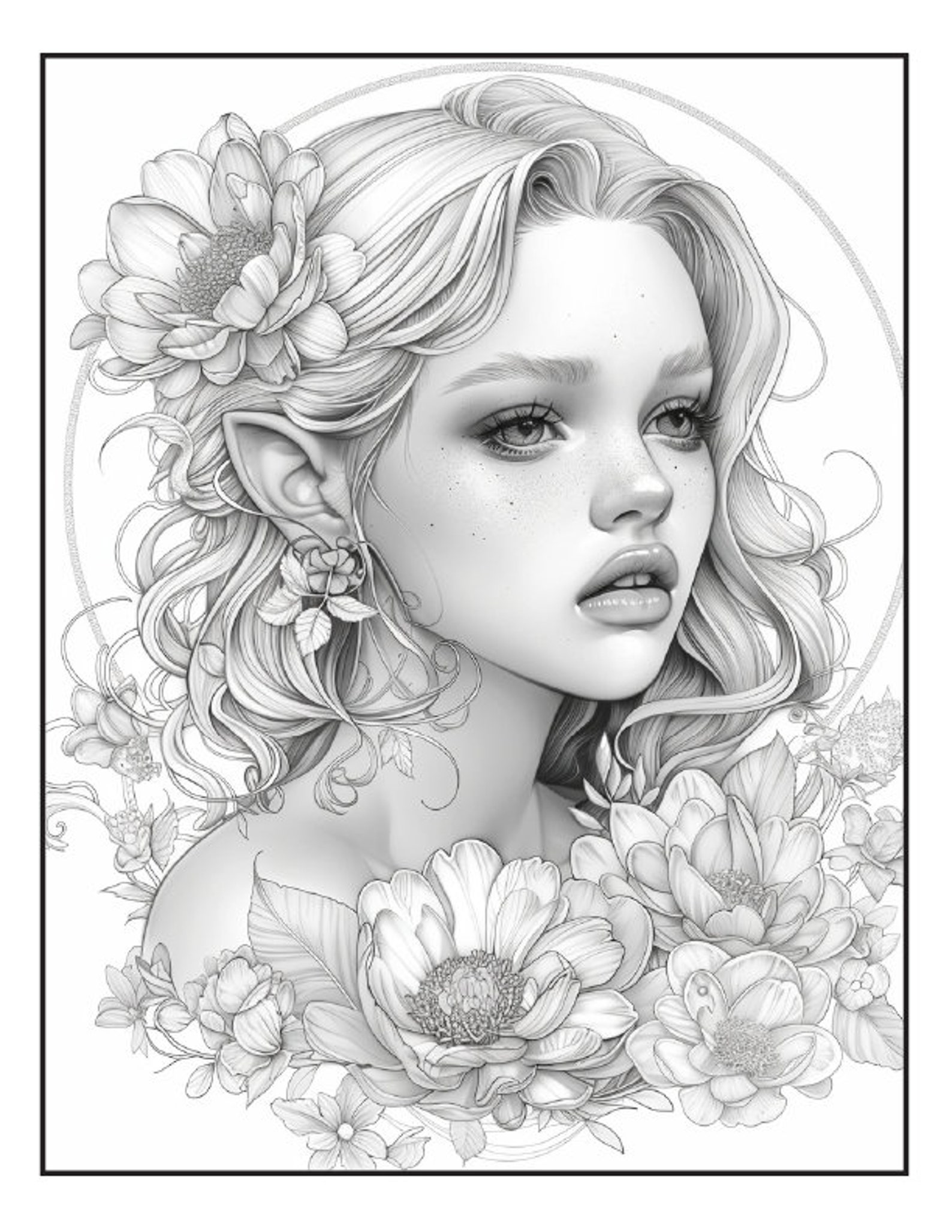 Best Seller 200 Moon Fairy Coloring Page for Kids and Adults Printable ...