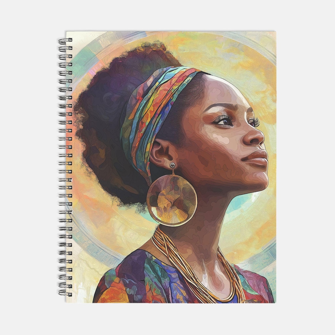 Beautiful Black Woman Notebook Spiral 8.5 X 11 - Etsy