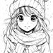 100 Cute Girl Christmas Coloring Pages Adults and Kids Coloring Pages ...