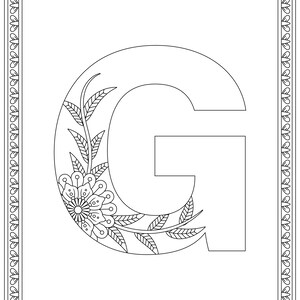 Alphabet Letter Coloring Pages 26 Pages for Kids and Adults Printable ...