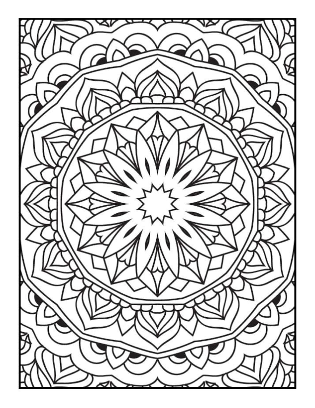 100 Mandala Coloring Pages for Adults and Kids Coloring Pages Printable ...