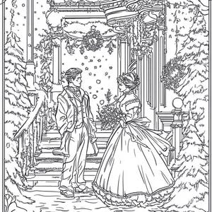 Best Seller 100 Vintage Victorian Christmas Coloring Pages Adult and ...