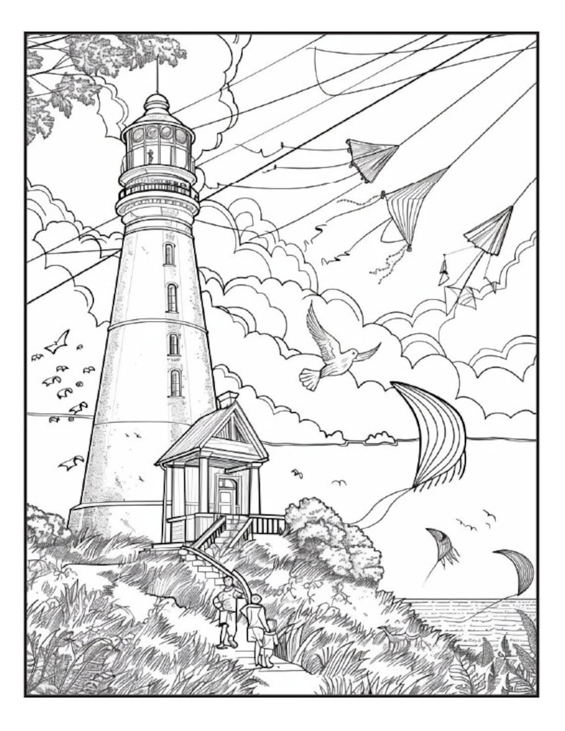 240 Lighthouse Coloring Pages - Adult and Kid Coloring Pages Printable ...