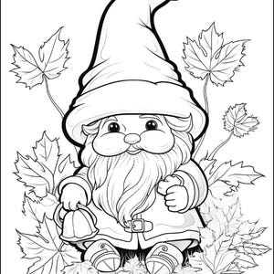 200 Cute Autumn Gnomes Coloring Pages - Adult and Kid Coloring Pages ...