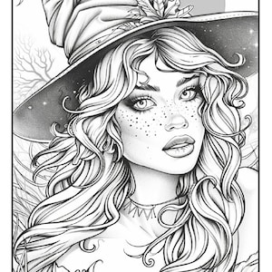 Best Seller 200 Moon Witch Coloring Pages Adults Coloring Pages ...