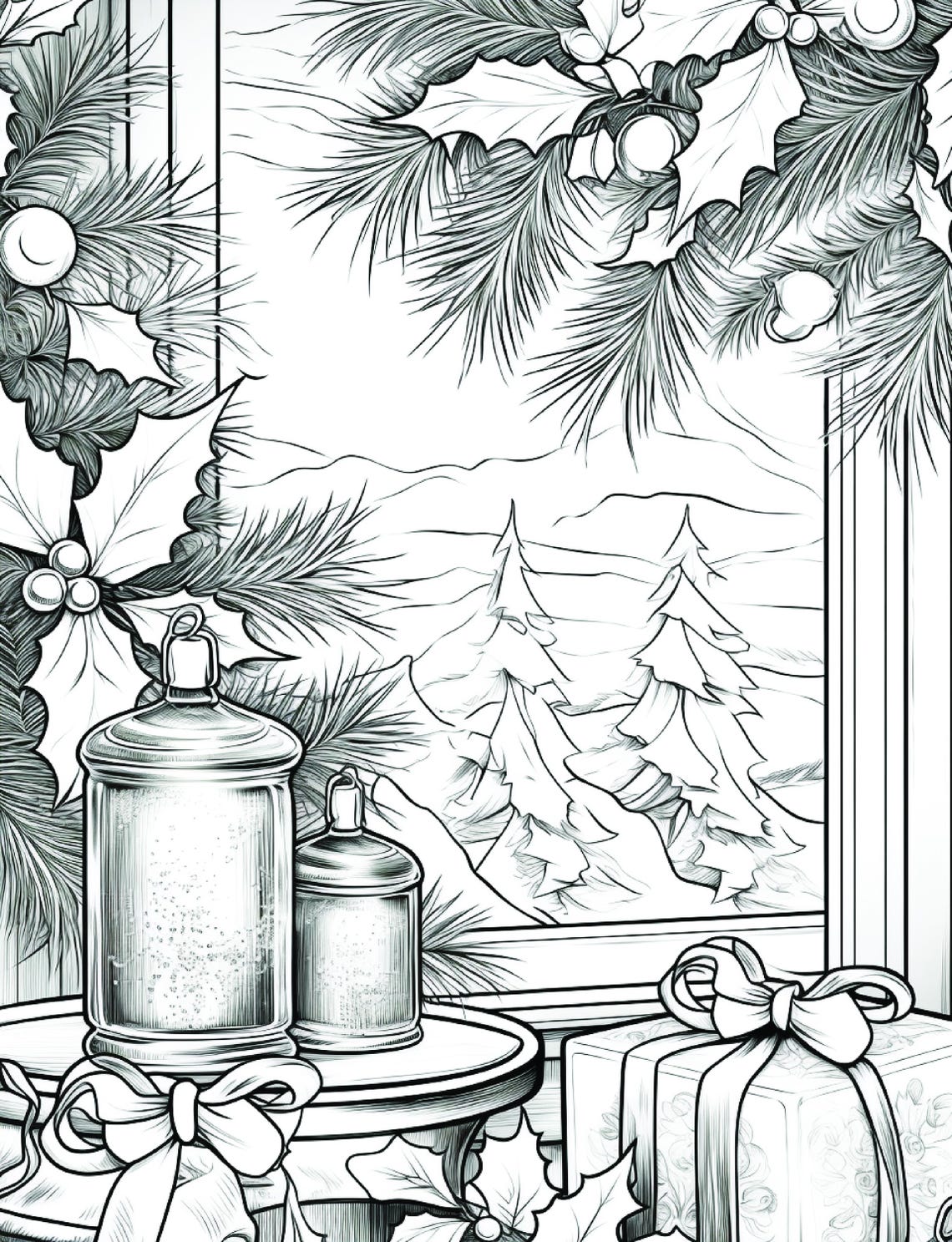 300 Vintage Christmas Coloring Pages - Adult and Kid Coloring Pages ...