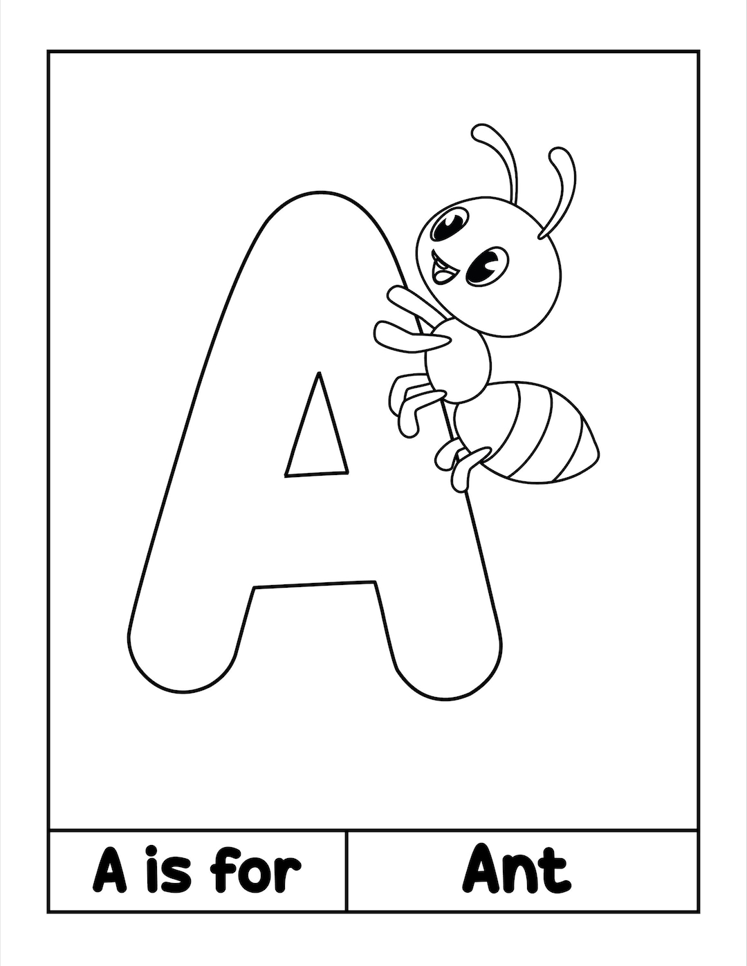 Alphabet Letter Coloring Pages 53 Pages for Kids Printable Instant ...