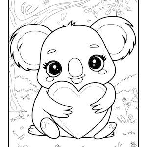 Valentines Day Coloring Pages Cute Love for Kids 80 Pages Adult Kid ...