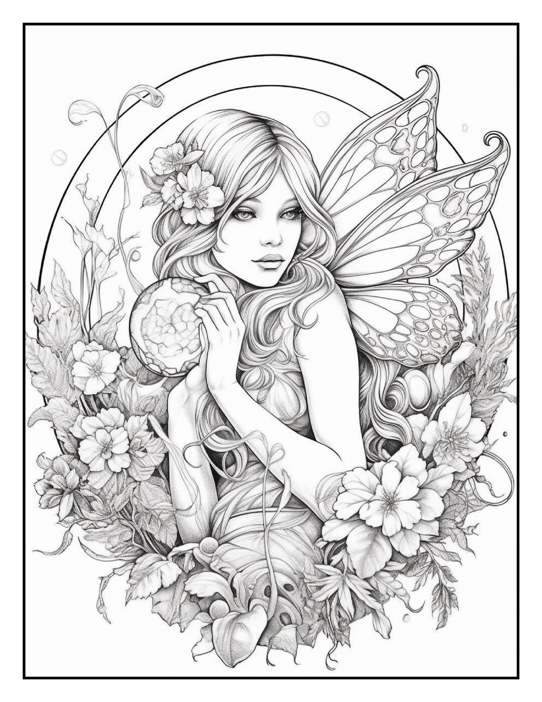 Best Seller 105 Forest Fairy Coloring Pages for Kids and Adults ...