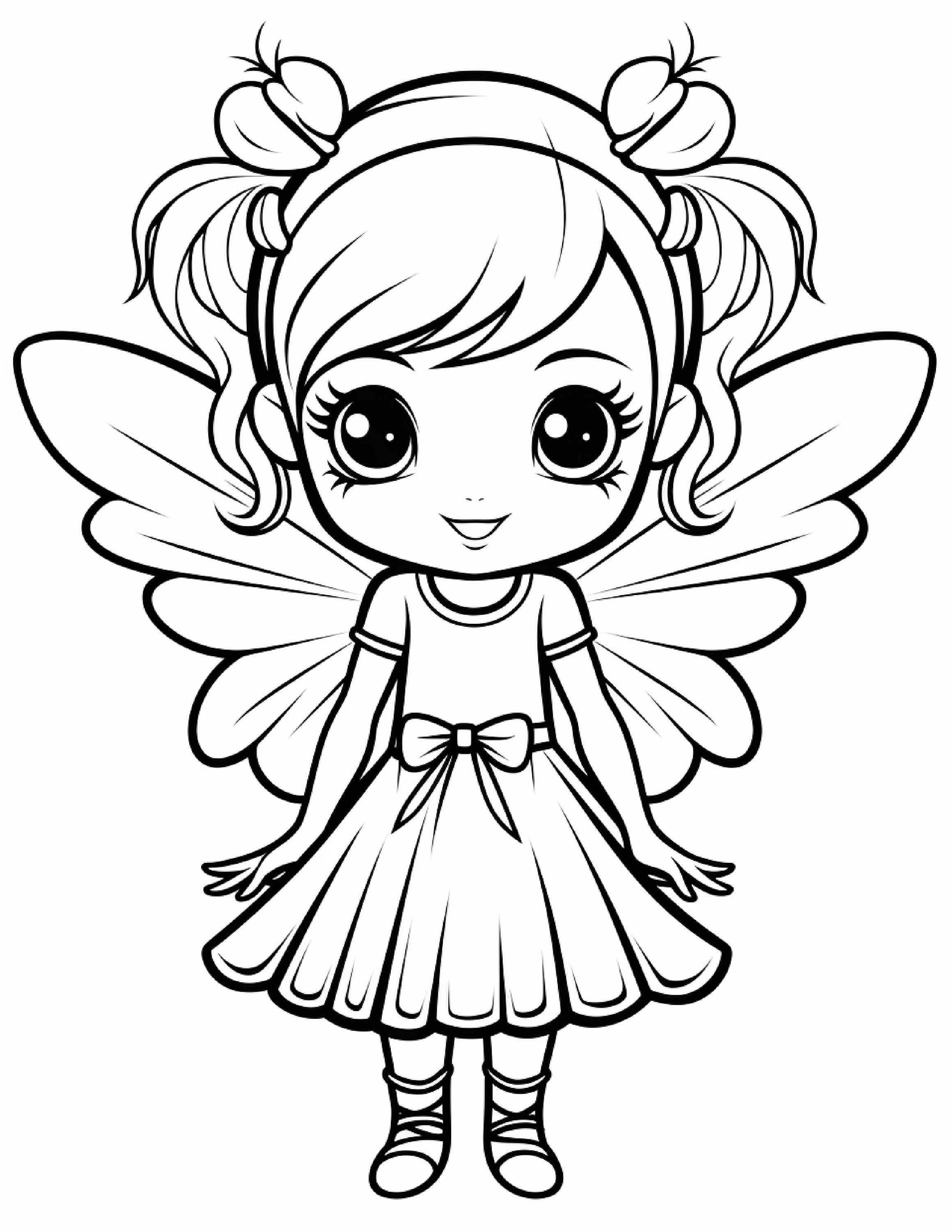 Best Seller 200 Cute Fairy Coloring Pages for Kids and Adults Printable ...