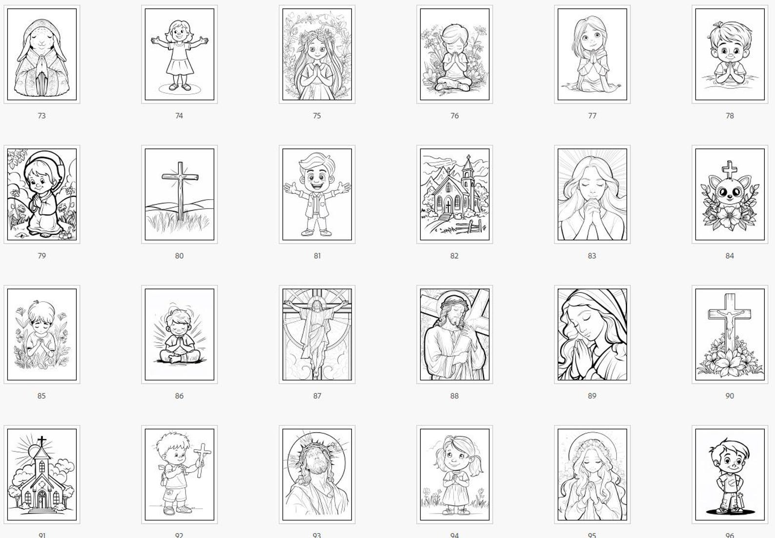 Best Seller 160 Bible Christian Coloring Book Pages Printable Digital ...