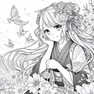 Best Seller 40 Anime Coloring Pages Adults Coloring Pages Printable ...
