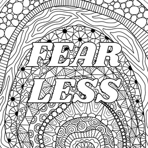 30 Positive Affirmations Zentangle Inspirational Coloring Pages Adult ...
