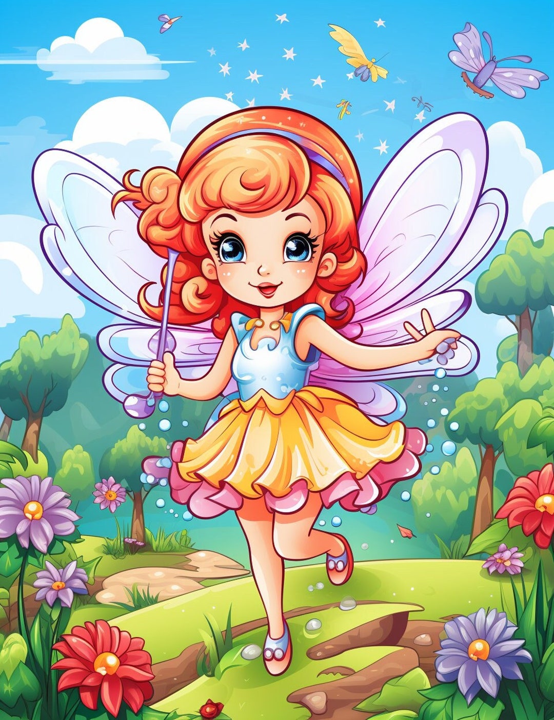 Best Seller 200 Cute Fairy Coloring Pages for Kids and Adults Printable ...