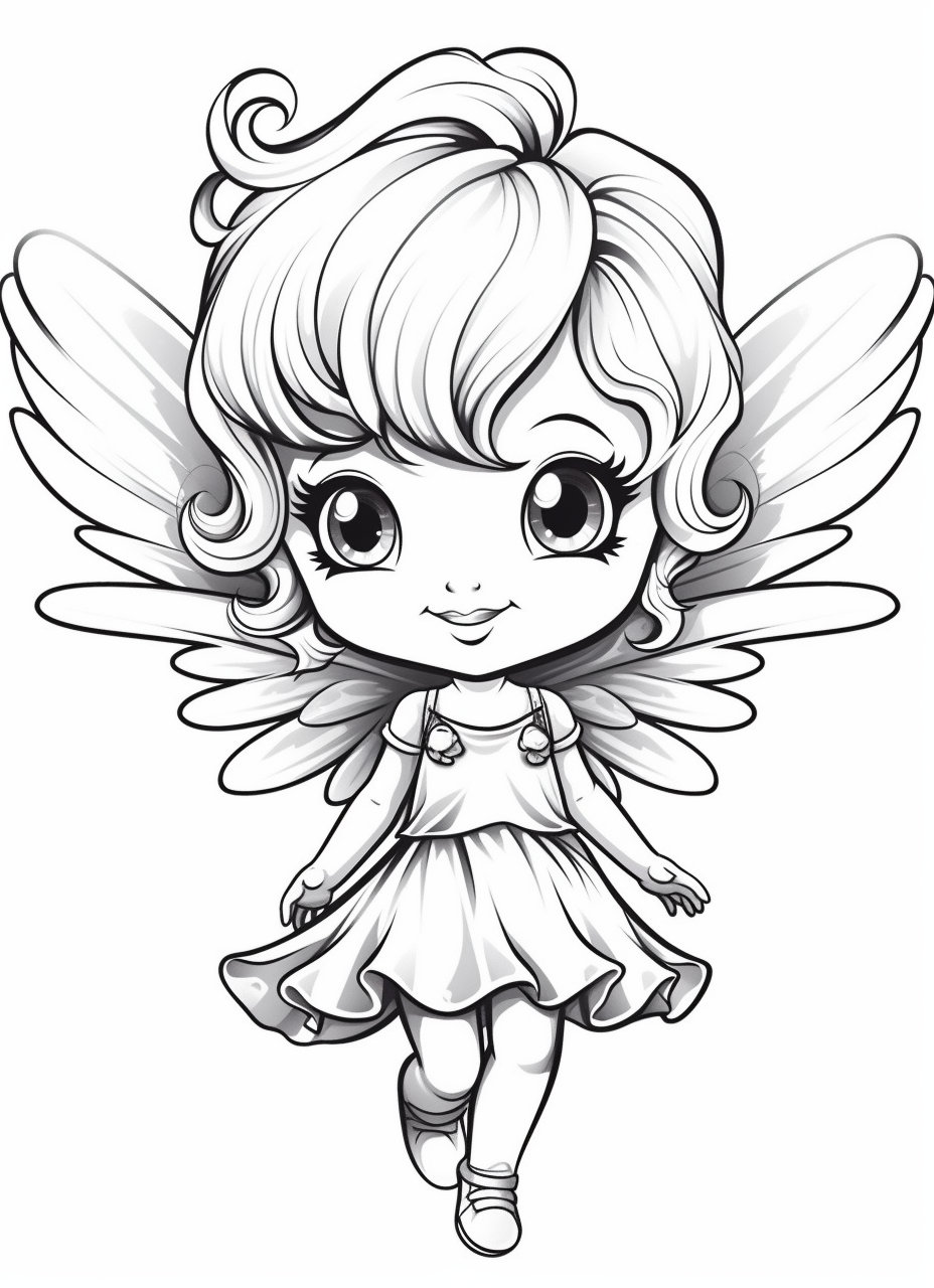 Best Seller 200 Cute Fairy Coloring Pages for Kids and Adults Printable ...