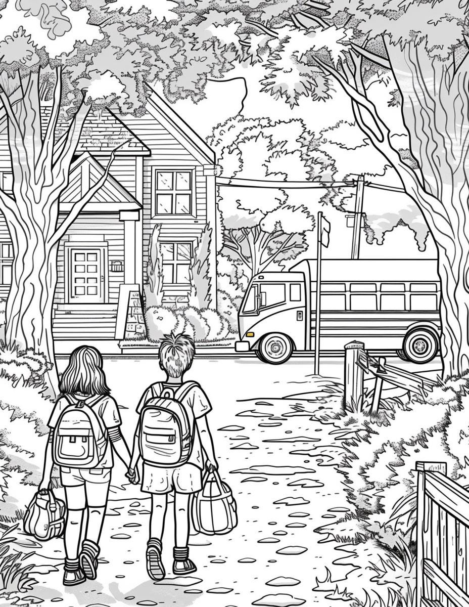 100 Back to School Coloring Pages for Kids - Printable Digital Instant ...