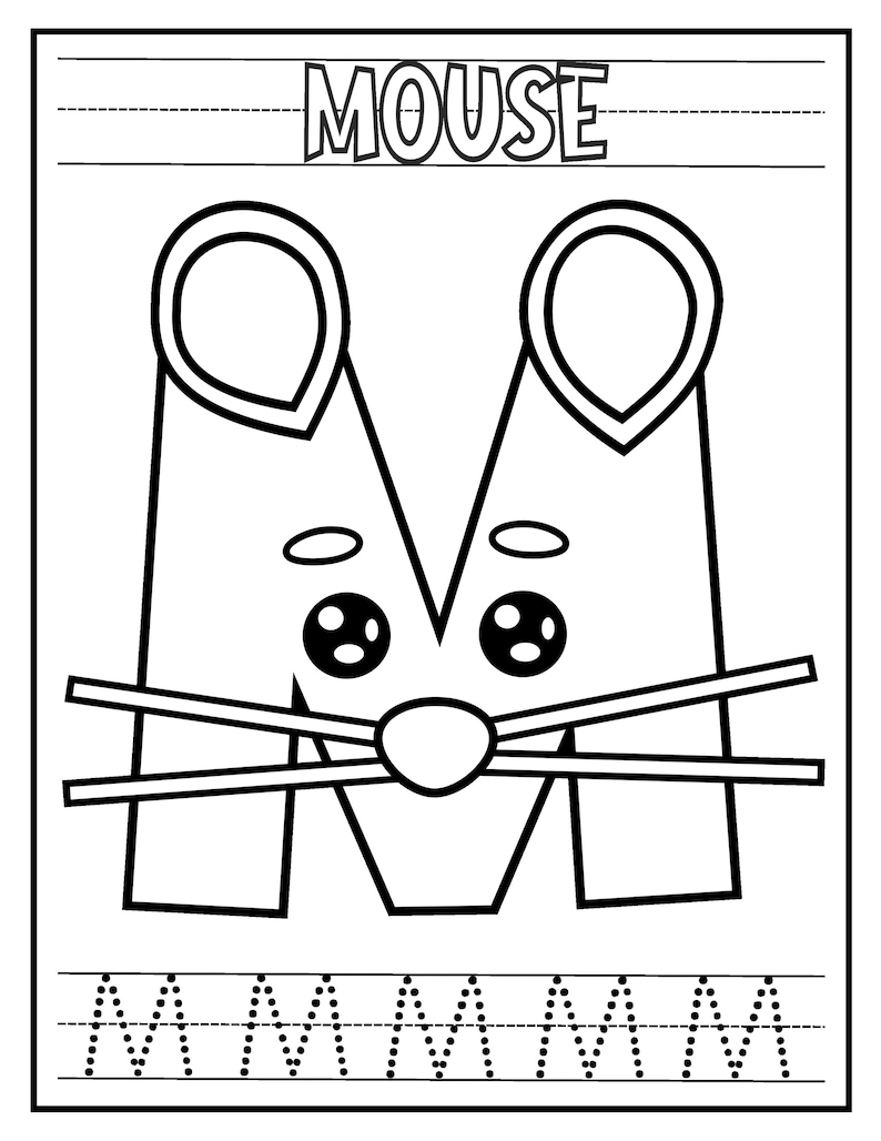 Alphabet Letter Coloring Pages 26 Pages for Kids Printable Instant ...